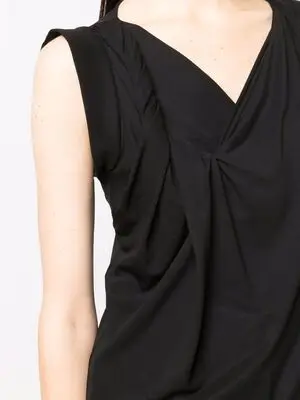 Alberta Ferretti Sleeveless V-neck Blouse