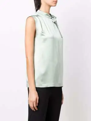 Alberta Ferretti Pussy-bow Silk Blouse