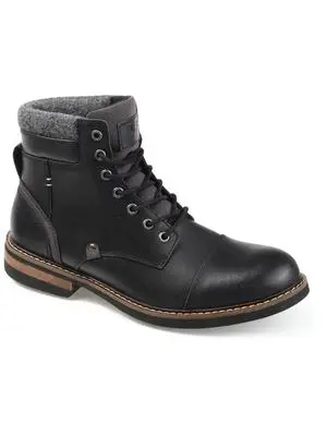 TERRITORY BOOTS Men's Yukon Cap Toe Ankle Boot In Black - Black