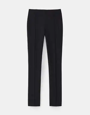 Lafayette 148 New York Stretch High Rise Slim Ankle Pants - Black