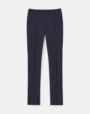 Lafayette 148 New York Stretch High Rise Slim Ankle Pants - Blue Ink