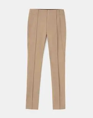 Lafayette 148 New York Stretch High Rise Slim Ankle Pants - Cammello