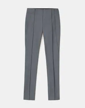 Lafayette 148 New York Stretch High Rise Slim Ankle Pants - Shale