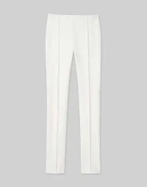 Lafayette 148 New York Stretch High Rise Slim Ankle Pants - White