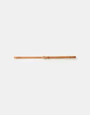 Lafayette 148 New York Nappa Leather Skinny Belt - Copper