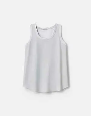 Lafayette 148 New York Silk Reversible Sleeveless Blouse - Pale Grey
