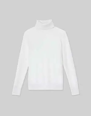 White Cashmere Turtleneck