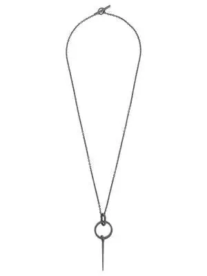 PARTS OF FOUR Portal Mini Spike Pendant Necklace - Black