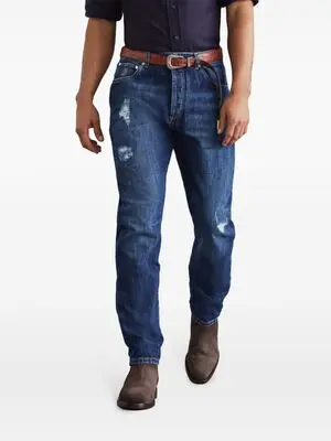 Brunello Cucinelli Embroidered Jeans - Blue