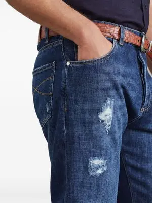 Brunello Cucinelli Embroidered Jeans - Blue