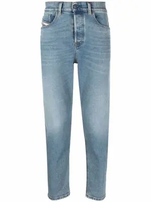 DIESEL® Straight Leg Cropped Jeans - Blue