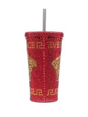 Versace Medusa Crystal-embellished Travel Cup - Red