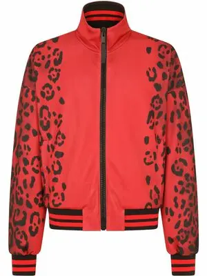 Dolce & Gabbana Leopard Print Bomber Jacket