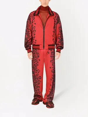 Dolce & Gabbana Leopard Print Bomber Jacket
