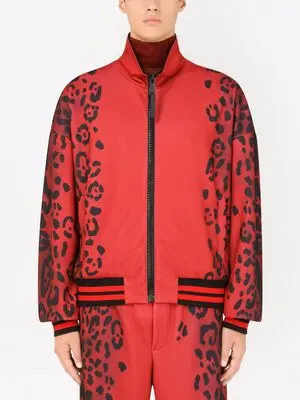 Dolce & Gabbana Leopard Print Bomber Jacket