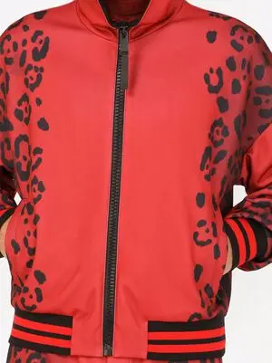 Dolce & Gabbana Leopard Print Bomber Jacket