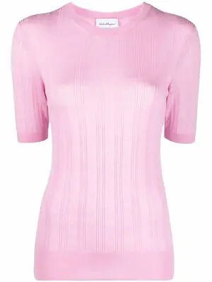 FERRAGAMO Gancini-pattern Knitted Top