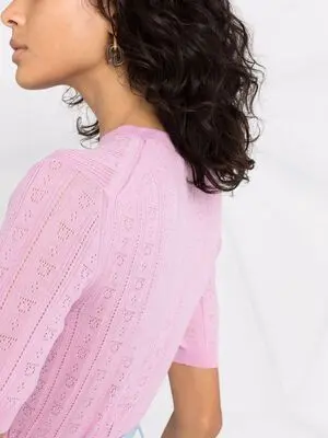 FERRAGAMO Gancini-pattern Knitted Top