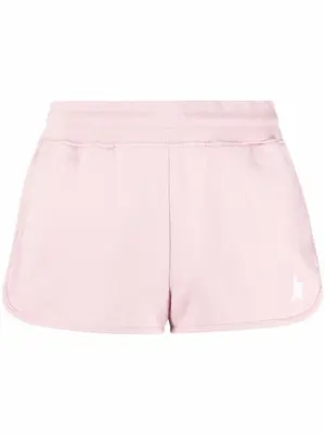 GOLDEN GOOSE Motif-print Track Shorts - Pink