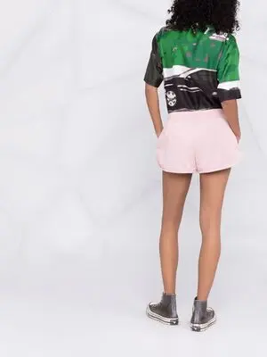 GOLDEN GOOSE Motif-print Track Shorts - Pink