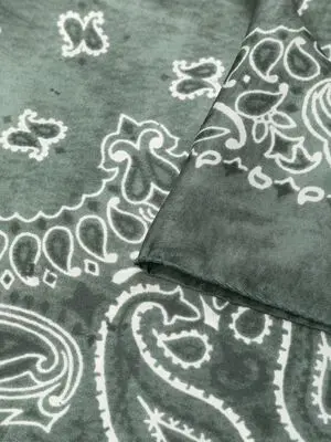 GOLDEN GOOSE Paisley-pattern Silk Scarf - Green
