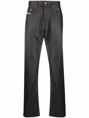 DIESEL® Coated Cotton Blend Trousers - Black