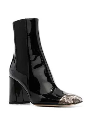 SERGIO ROSSI Contrasting Toecap Boots