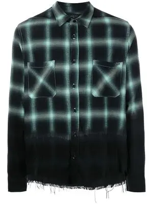 Amiri Dip Dye Shadow Fringed Shirt