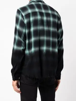 Amiri Dip Dye Shadow Fringed Shirt