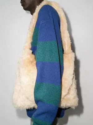 ERL Shearling Messenger Bag