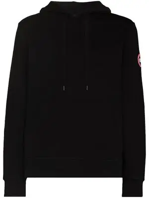 Canada Goose Huron Logo-patch Hoodie - Black