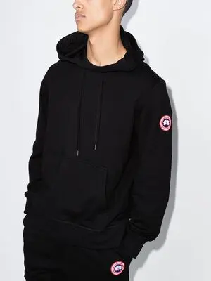 Canada Goose Huron Logo-patch Hoodie - Black