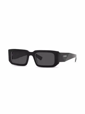 Prada Rectangle Frame Sunglasses - Black | Editorialist
