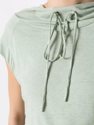 GLORIA COELHO Cropped Hooded Top - Green