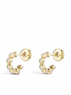 PRAGNELL 18kt Yellow Bohemia Diamond Hoop Earrings - Gold