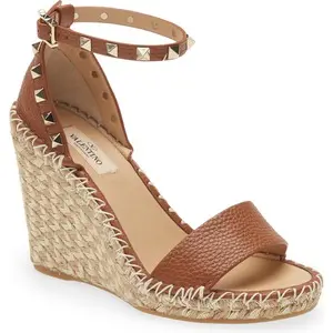 Valentino Garavani Valentino Garavani Rockstud Espadrille Wedge Sandal Selleria/naturale