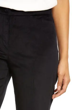 Halogen Velvet Kick Flare Trousers - Black