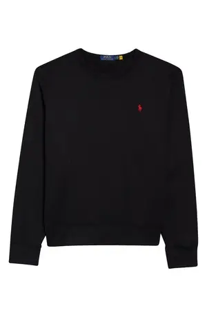 Ralph Lauren Fleece Crewneck Sweatshirt Polo Black