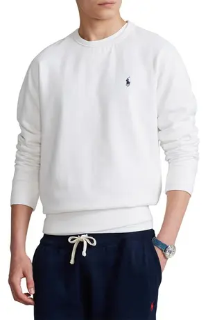 Ralph Lauren Fleece Crewneck Sweatshirt White