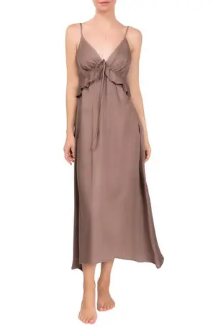 EVERYDAY RITUAL Sophia Nightgown Chocolate