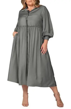 Button-Front Shirtdress
