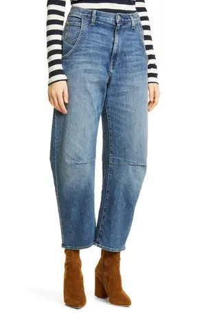 NILI LOTAN Emerson High Waist Wide Leg Jeans - Classic Wash