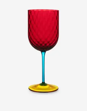Dolce & Gabbana Hand-blown Murano Red Wine Glass - Multicolor