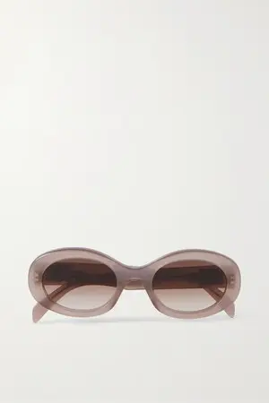 Celine Oval-frame Acetate Sunglasses - Brown