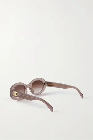 Celine Oval-frame Acetate Sunglasses - Brown