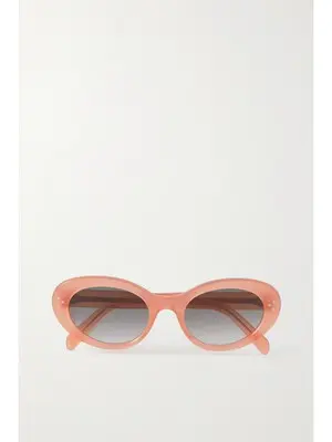 Celine Oval-frame Acetate Sunglasses Orange