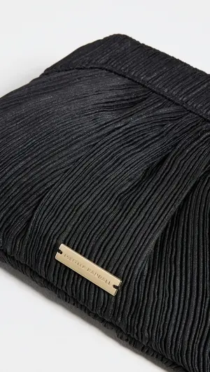 LOEFFLER RANDALL Rayne Pleated Frame Clutch With Bow - Black