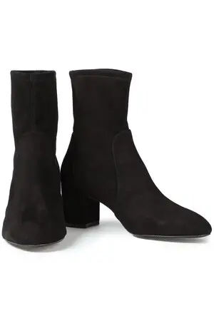 STUART WEITZMAN Yuliana 60 Stretch-suede Ankle Boots - Black