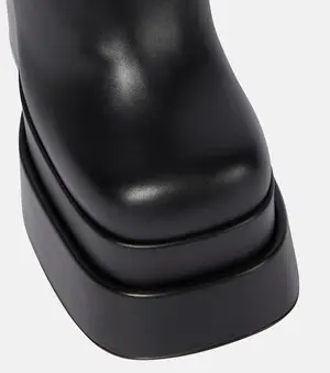 Versace Leather Platform Knee-high Boots