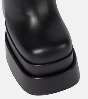 Versace Leather Platform Knee-high Boots